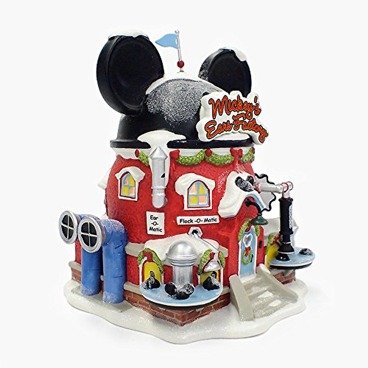 Department 56 North Pole Village Mickey's Ear Factory Miniature Lit Building 6.69 Inch