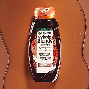 Garnier Whole Blends Shampoo with Coconut Oil & Cocoa Butter Extracts, 22 Fl Oz (1 Count)