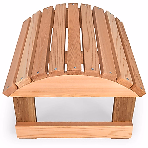 All Things Cedar AO18 Cedar Patio Ottoman Outdoor Foot Rest Chair | Handcrafted Western Red Cedar | Sanded Finish | Snug-Fitting Parts |17x18x12