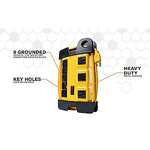 Coleman Cable 4655 Power Strip With 8 Outlets (6-Ft, Heavy-duty Design)