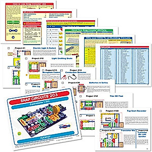 Snap Circuits 203 Electronics Exploration Kit | Over 200 STEM Projects | Full Color Project Manual | 42 Snap Modules | Unlimited Fun