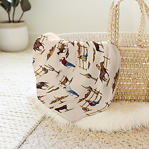 Sweet Jojo Designs Wild West Cowboy Baby Boy Swaddle Blanket Jersey Stretch Knit for Newborn or Infant Receiving Security - Red, Blue, Tan Western Southern Country Horse