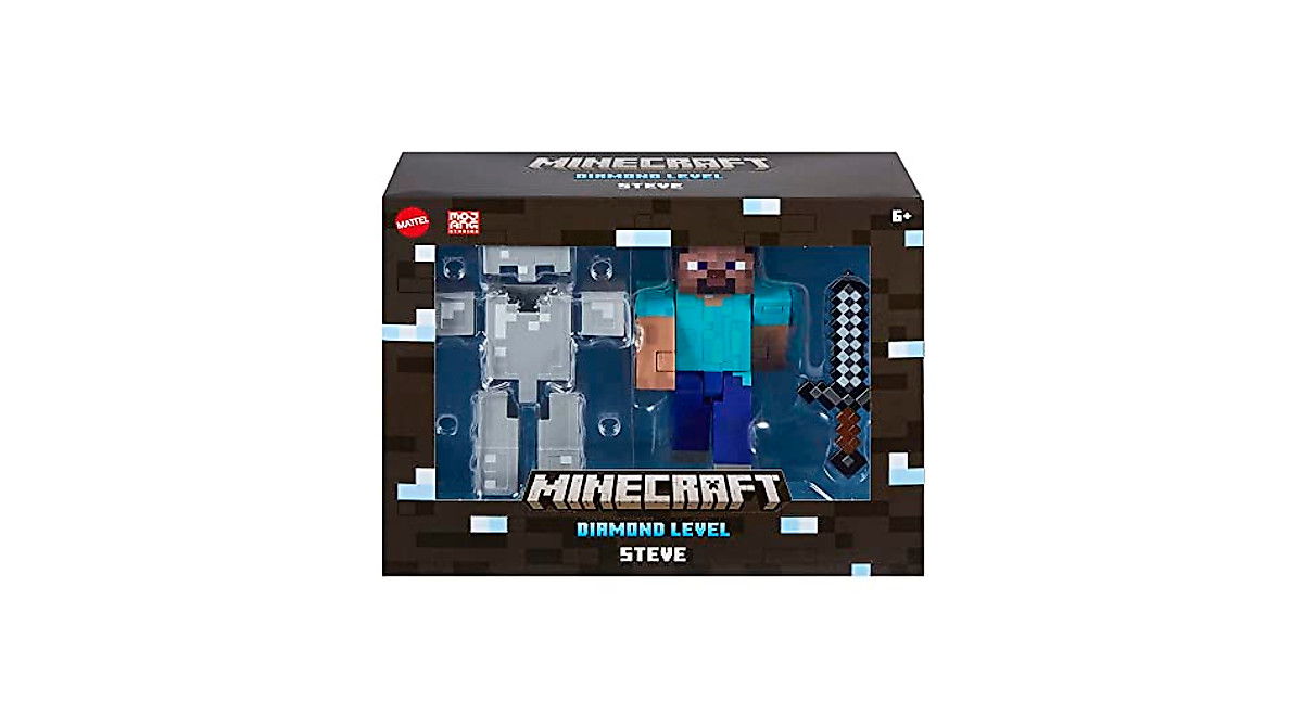 Minecraft Diamond Level Steve Action Figure - Collectible Toy for Adults