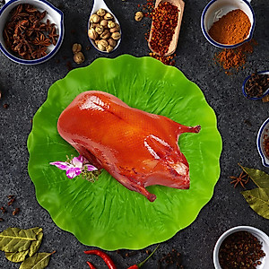 Yardwe Lotus Leaf Design 2pcs Simulated Lotus Leaf Steak Plastic Fruit Fake Lotus Leaves