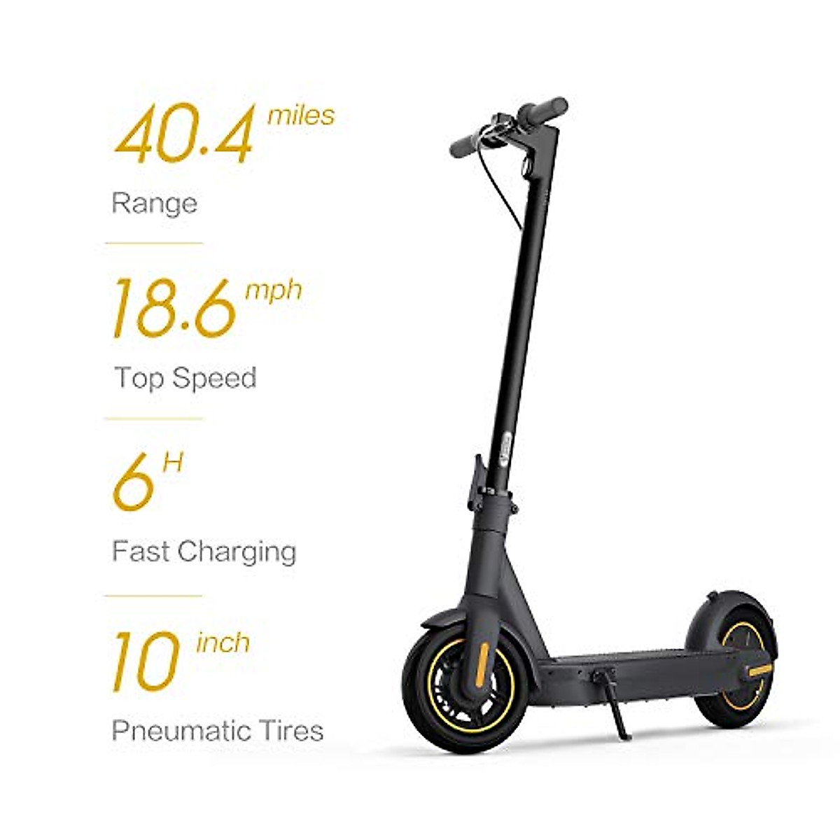 Segway Ninebot MAX G30P Electric Kick Scooter- 350W Motor, 40 Miles Long-Range & 18.6 MPH, 10" Pneumatic Tire, Dual Brakes, W. Capacity 220 lbs, Commuter Electric Scooter for Adults&Teens