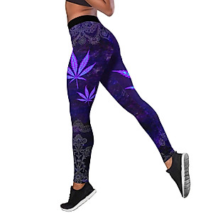 DRZHEAM Women 2 Piece Casual Skull Outfits 3D Printed Hollow Out Tank Tops Yoga Leggings Jogger Sets Activewear (purple-e, XXL)