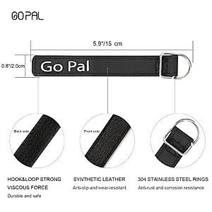 Go Pal PS1 Heavy Duty Kayak Paddle Leash, Retractable Fishing Rod Tether with 5.9" Belt, Paddle Board Fishing Accessories, Pole Straps, Fishing Lanyard Stretches to 79", 2 Pack