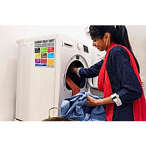 Voisin Products Magnet | Laundry Cheat Sheet | Laundry Room Decor or Laundry Room Sign | How to Do Laundry | Laundry Magnet Includes: Laundry Symbols & Stain Removal Chart | Laundry Room Wall Decor
