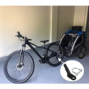 LAJIAOZ 2Pcs Black Bike Trailer Coupler/Hitch Connector/Cycling Adapter Accessories,Bicycle Trailer Hitch Connector Attachment for Child,Cargo,Pet Bike Trailers