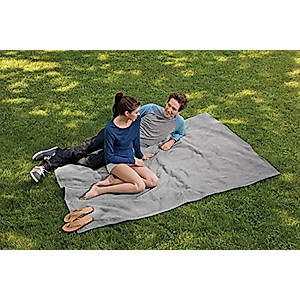 MV Sport Sweatshirt Blanket – Lightweight Blanket – Fleece Knit Blanket (Heather)