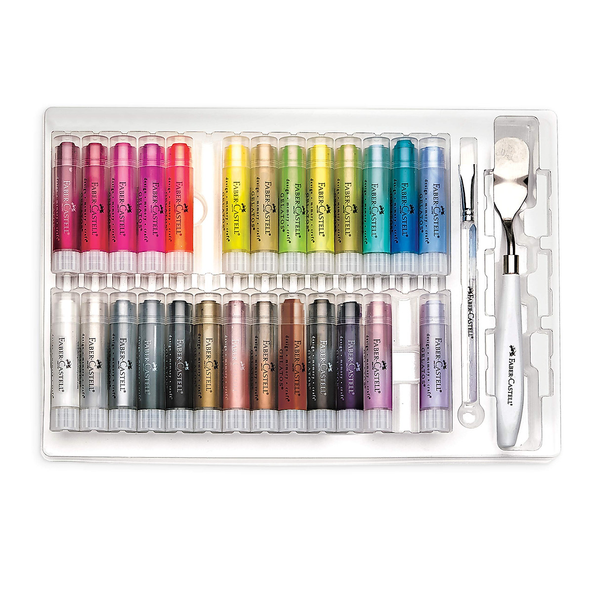 Faber-Castell Gelatos Dolce II Gift Set - 28 Colors - Multi-Purpose Art Medium Set
