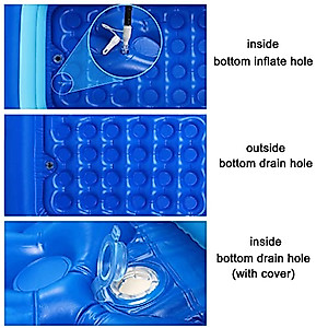 ECOiNVA Inflatable Swimming Pool Bathtubs Hot Tubs with Electric Air Pump (130cm)