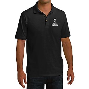 Ford Shelby Cobra Pocket Print Pique Polo, Black XL