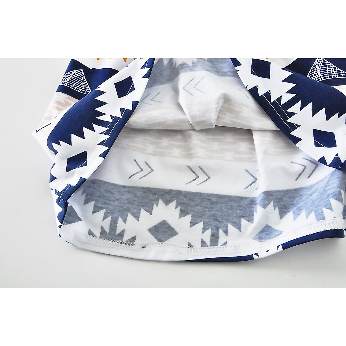 FAYALEQ Toddler Baby Girls Birthday Outfits Letter Print Short Sleeve Tops and Skirt Clothes Party Dress Set Size 2-3Years (Dark Blue)