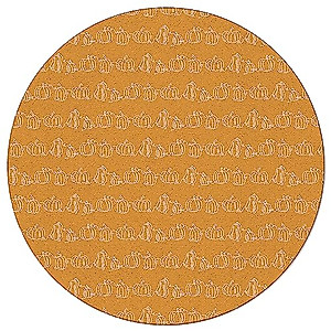 Thanksgiving Pumpkins Round Area Rug 5ft,Washable Outdoor Indoor Carpet Runner Rug for Bedroom,Kitchen,Living Room,Office,Area+Rug Large Bath Door Desk Floor Mat Fall Harvest Autumn Minimalist Art