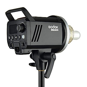 GODOX MS300 300Ws Compact Studio Flash GN58 5600K±200K 2.4G Wireless X System Monolight for Product or Portrait Photography, Bowens Mount, 0.1-1.8s Recycle Time, Anti-Preflash, 150W Modeling Lamp, Out