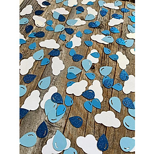 100PCS Cloud Raindrop Confetti for The Bride Is on Cloud 9 Bachelorette Party Decorations