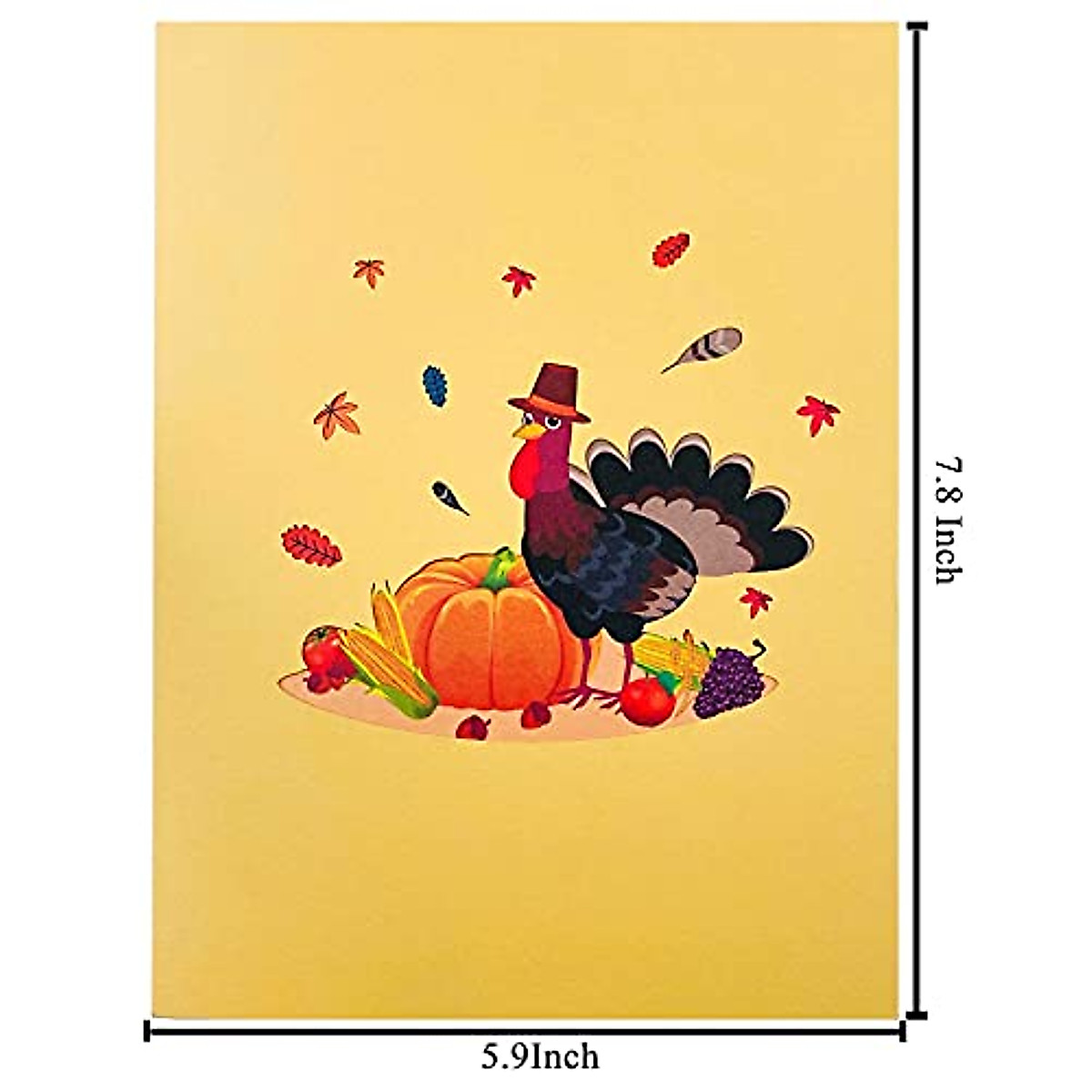 Thanksgiving Cards,3D Pop Up Thanksgiving Greeting Cards best Happy thanksgiving cards for kids with Envelope 1 Pack