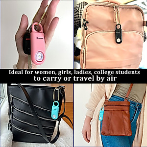 130dB Personal Safety Alarm Strobe Light. Loud Sound Keychain Siren with Carabiner for Women, School Children, Night Runners, Hiking. Bear Alarm Deterrent. SOS Emergency Self Defense Alerts. Black