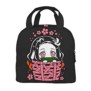 Jeinju Lunch Bag Tote Meal Bag Reusable Insulated Portable Anime Lunch Box For Women Mens Boy Girl Work School Picnic