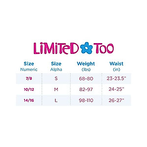 Limited Too Girls' Underwear - 6 Pack 100% Cotton Bikini Briefs (Size: 7-16), Size 7-8, Blue/Grey Assorted