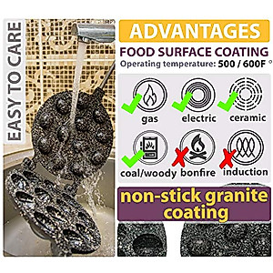 Walnut Cookie Maker 12 halves non-stick coating granite stone Cookies Pastry