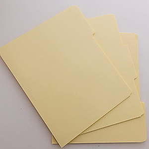 BAZIC Manila File Folder 1/3 Cut Letter Size, Left Right Center Tabs Positions, for Organizing Filing Document Storage, Total 6-Count