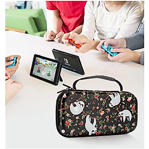 Vimorco Nintendo Switch OLED Case, Nintendo Switch Case, Carry Case for Nintendo Switch, Switch Travel Case for Girls Boys with 16 Game Card Slots, Hard Shell Cover for Console Games & Joy-Con, Sloth
