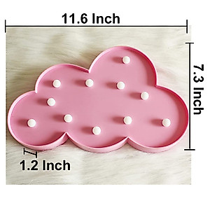 3D Cloud Lamp Decortive LED Sign Night Lights for Kids Adults, Baby Nursery, Birthday Party, Holiday Decorations,Kid's Room Decor NightLight Pink