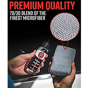 Adams Microfiber Applicator Pad (2 Pack) – All Purpose Car Detailing Applicator Sponge | Use with Ceramic Coating for Cars, Car Wax, Paint Sealants, Compound, Polish, Conditioner, Glazes & More