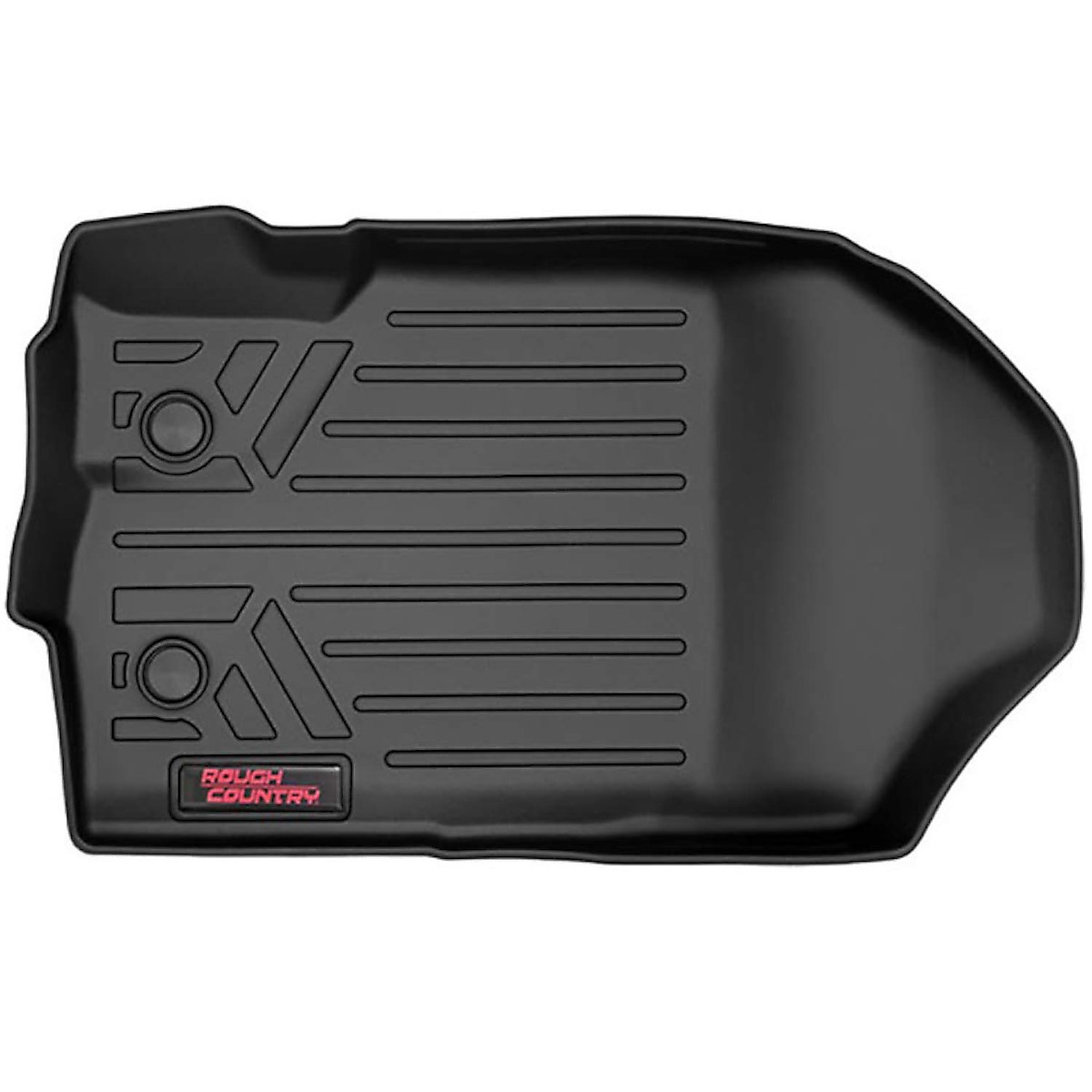 Rough Country All Weather Floor Mats Set for Chevy/GMC 1500 Extended Cab (1999-2006) - Custom Fit Rubber Floor Mats, Durable Rubber Truck Mats, Waterproof Truck Floor Mats