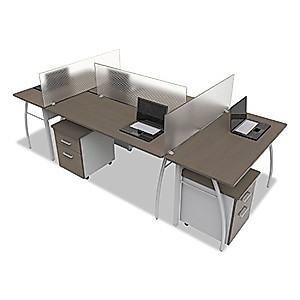 Linea Italia TR742MOC Trento Line Rectangular Desk, 59-1/8w x 23-5/8d x 29-1/2h, Mocha/Gray