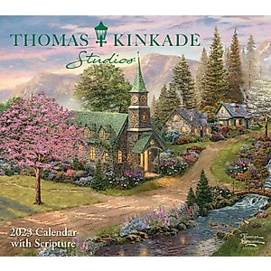 Thomas Kinkade Studios 2023 Deluxe Wall Calendar with Scripture