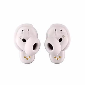 Bose QuietComfort Ultra True Wireless Bluetooth Adjustable Noise Cancelling Earbuds, Spatial Audio, Up to 6 Hours of Play Time, White Smoke Bundle with Fit Kit