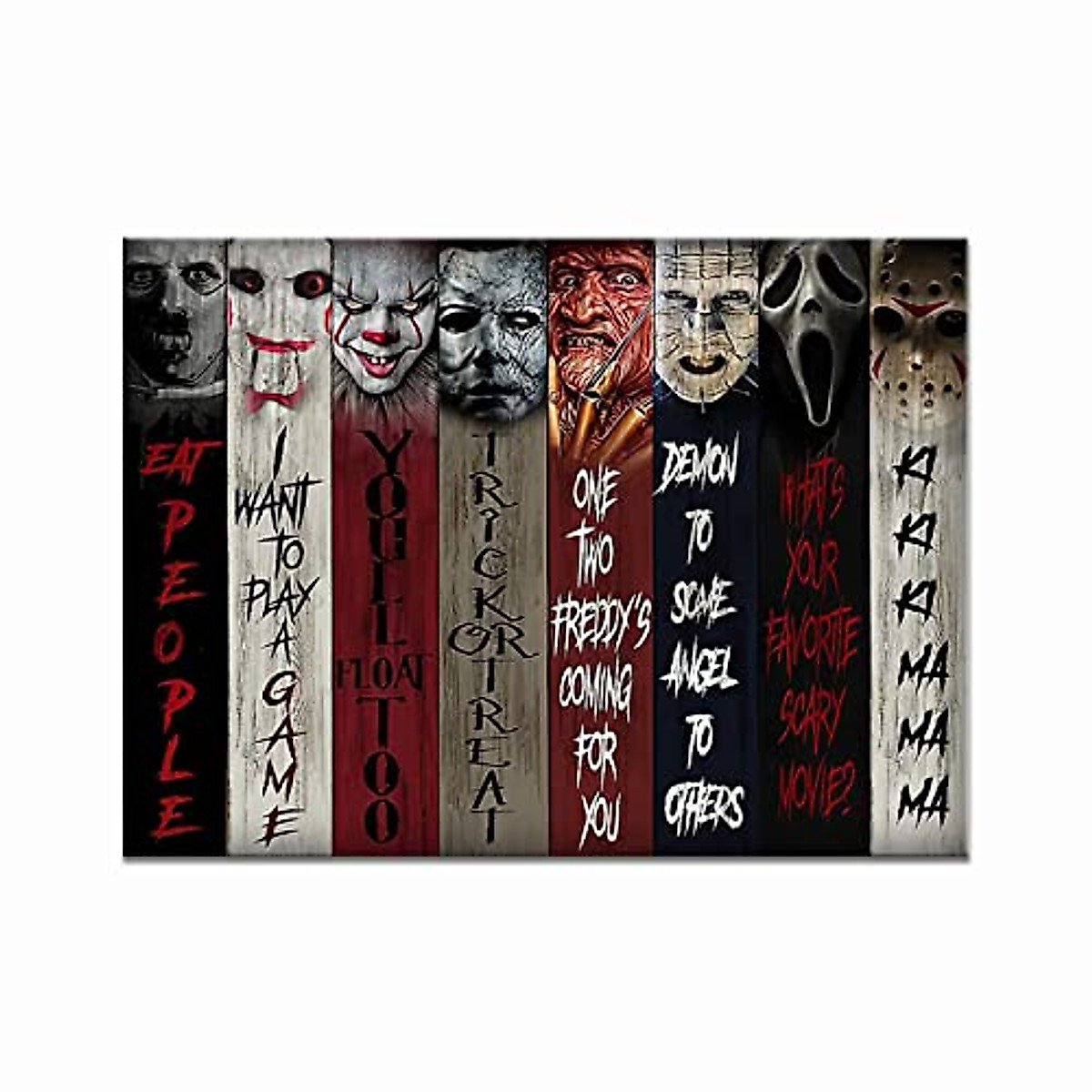 Horror Movies Poster On Canvas Wall Art Decor Prints Painting Posters Decoracion Frame Picture Living Room Wall (12" x 18", Artwork - 04)