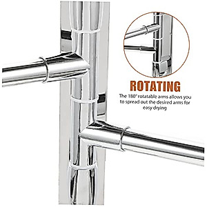 Cabilock 4pcs Rotating Towel Rail Hook Hanger Wall Mounted Clothing Rack Metal Coat Hanger Shower Mat Rod Rotation Towel Hanger Bathroom Metal Towel Bar Swivel Towel Bar Swivel Towel Rack