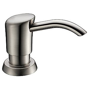 Soap Dispenser, Delle Rosa Soap Dispenser for Kitchen Sink Brushed Nickel, Soap Dispenser Easy Installation Well Built and Sturdy, 320ml/11oz