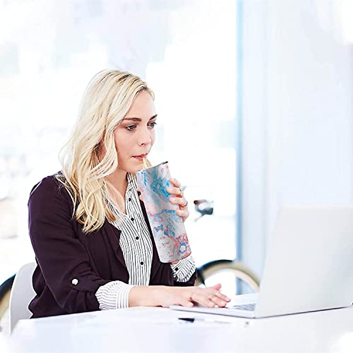 XccMe 8 Pack Sublimation Tumblers bulk,20 oz Skinny Stainless Steel Double Wall Insulated Straight Sublimation Blank with Lid,Box,Shrink Wrap Films,Polymer Coating for Heat Transfer