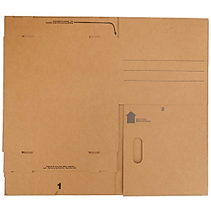 Amazon Basics Medium Moving Boxes with Lid and Handles, 19 x 14.5 x 15.5 inches, 10-Pack