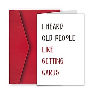 Ulbeelol Rude Birthday Card, Funny Birthday Card for Bestie, Sarcastic Birthday Card for Him, Friend Birthday Card, I Heard Old People Like Getting Cards