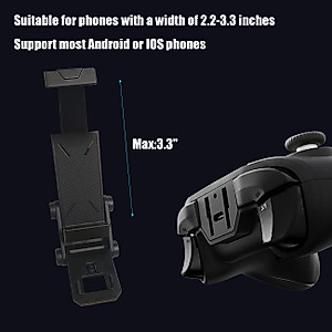 FLYDIGI 2 in 1 Phone Clip, 2-Stage Adjustable Bracket Multi-Platform Gaming Controller, Holder Stand Clamp Compatible with Vader 2 and Apex Series Gamepad
