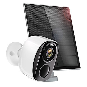 Rraycom Security Cameras Wireless Outdoor with Solar Panel, Battery Powered 2K Color Night Vision Cameras for Home Security, AI Motion Detection, Two-Way Audio, Works w/Alexa