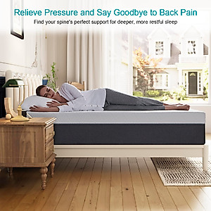 Twolike Twin Mattress 8 inch No Fiberglass Gel Memory Foam Twin Size Mattress in a Box of Foams and Fabric for Cooling Pressure Relief Sleep, 75" X 39" X 8", Medium, Firm