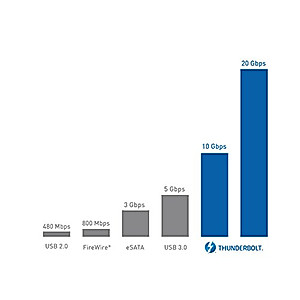 [Intel Certified] Cable Matters Thunderbolt Cable (Thunderbolt 2 Cable) in Black 3.3 Feet