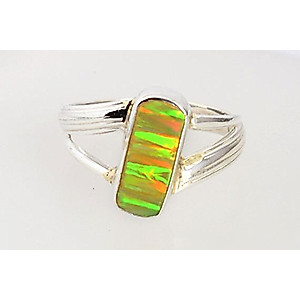Ravishing Impressions Sparking Fire Opal Gemstone 925 Sterling Silver Ring Beautiful Handmade Jewellery Birthday Gift