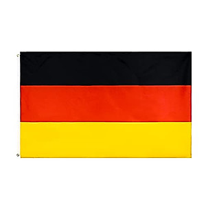 ANJOR Germany Flag 3x5 Foot German National Flags Polyester with Brass Grommets 3 X 5 Ft