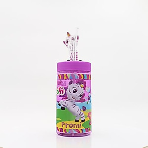 Sip with ME Promi Zoonicorn Cup, Kids Water Bottle, Toddler Cups, Tumbler with Lid and Straw, Travel Sippy Cup for Water or Milk, Kids Cups with Lids for Toddlers 3 and Up, BPA Free Plastic, 12 oz