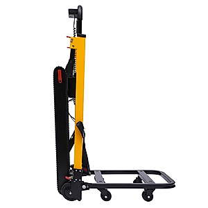 Tracked Luggage Cart Folding Electric Stair Climbing Hand Truck Warehouse Cart Dolly Roll Luggage 6Wheeled for Cargo Handling Luggage Handling Warehouse Cargo Transportation Moving House