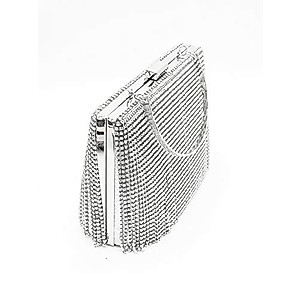 RomanticDesign Rhinestone Evening Bag Clutch Purses for Women Cocktail Party Wedding Glitter Handbag Clutches