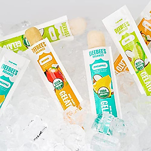 DeeBee's Organics Non-Dairy Gelato Pops, Creamy Freezer Pops made with Coconut Milk, No Refined Sugar, No Artificial Flavors or Colors (Pack of 20)
